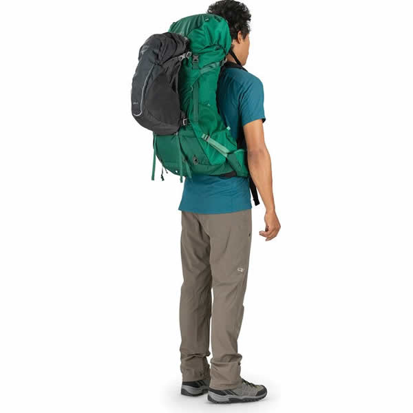 Osprey Rook 65 Litre Men's Hiking Backpack Mallard Green with daylite ...